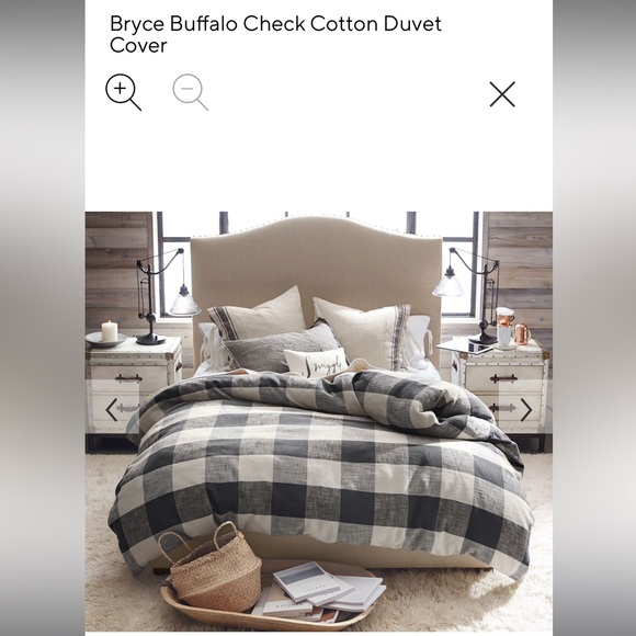 Pottery Barn | Bedding | Bryce Buffalo Check Cotton Duvet Cover And 2 ...